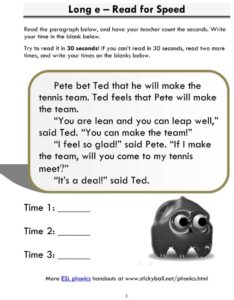 ESL Phonics Lessons: Long i #1 - Stickyball ESL Lessons