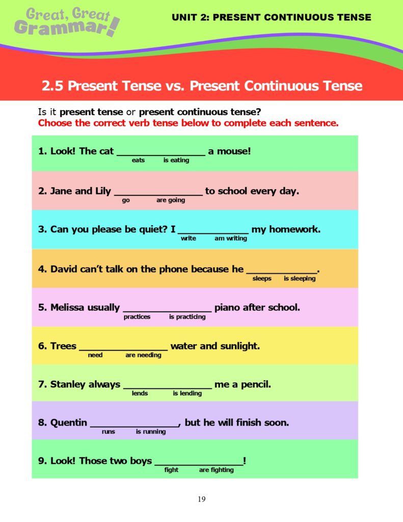 ESL Grammar - Tenses - Stickyball ESL Lessons