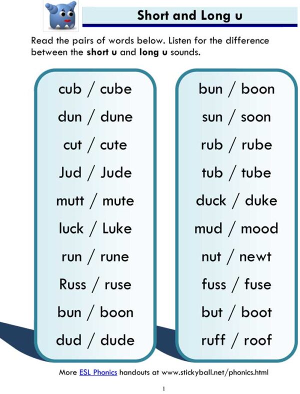 ESL Phonics Lessons: Long e #1 - Stickyball ESL Lessons