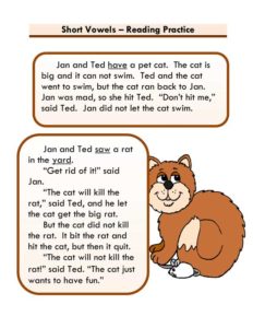 Short Vowels Story - "Jan and Ted"