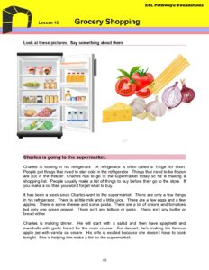 Adult ESL Lessons: Grocery Shopping (Beginner) - Stickyball ESL Lessons