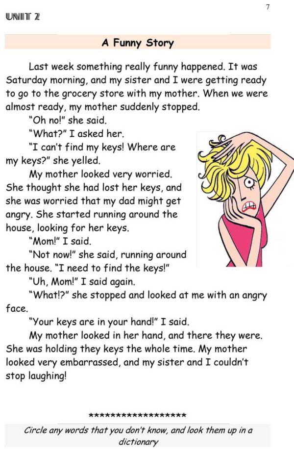 ESL Beginner Writing Sample Essay A Funny Story ESL Beginner Writing Sample Essay A Funny Story
