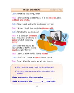 ESL Dialogue: Black and White (Low-Intermediate) - Stickyball ESL Lessons
