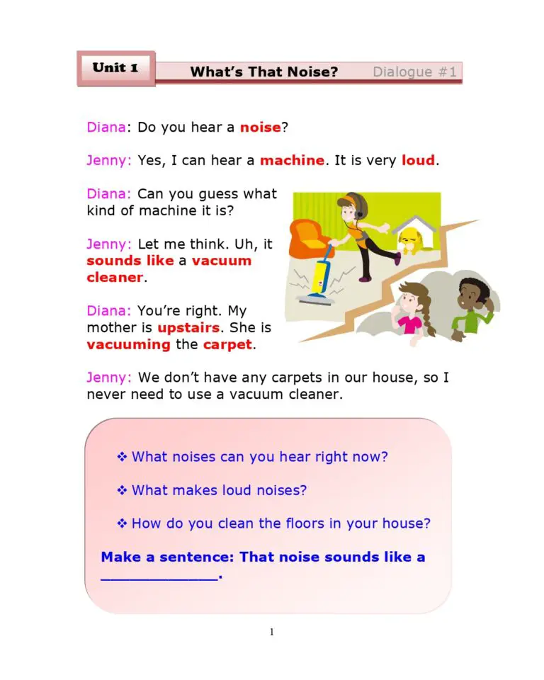 Esl Dialogues Whats That Noise Low Intermediate Stickyball Esl