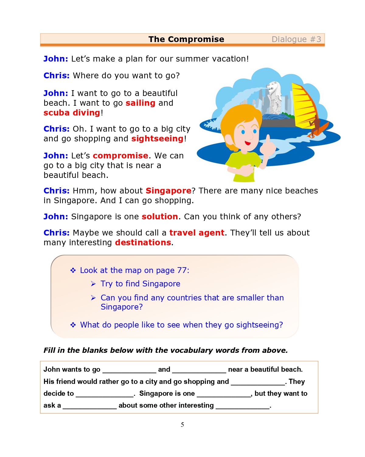 ESL Dialogue: The Compromise (High-Intermediate) - Stickyball ESL Lessons