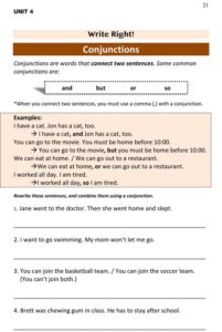 ESL Beginner Writing: Conjunctions - Stickyball ESL Lessons