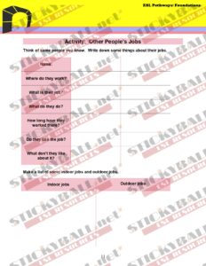 ESL Pathways: Book 1 (Foundations) - Stickyball ESL Lessons