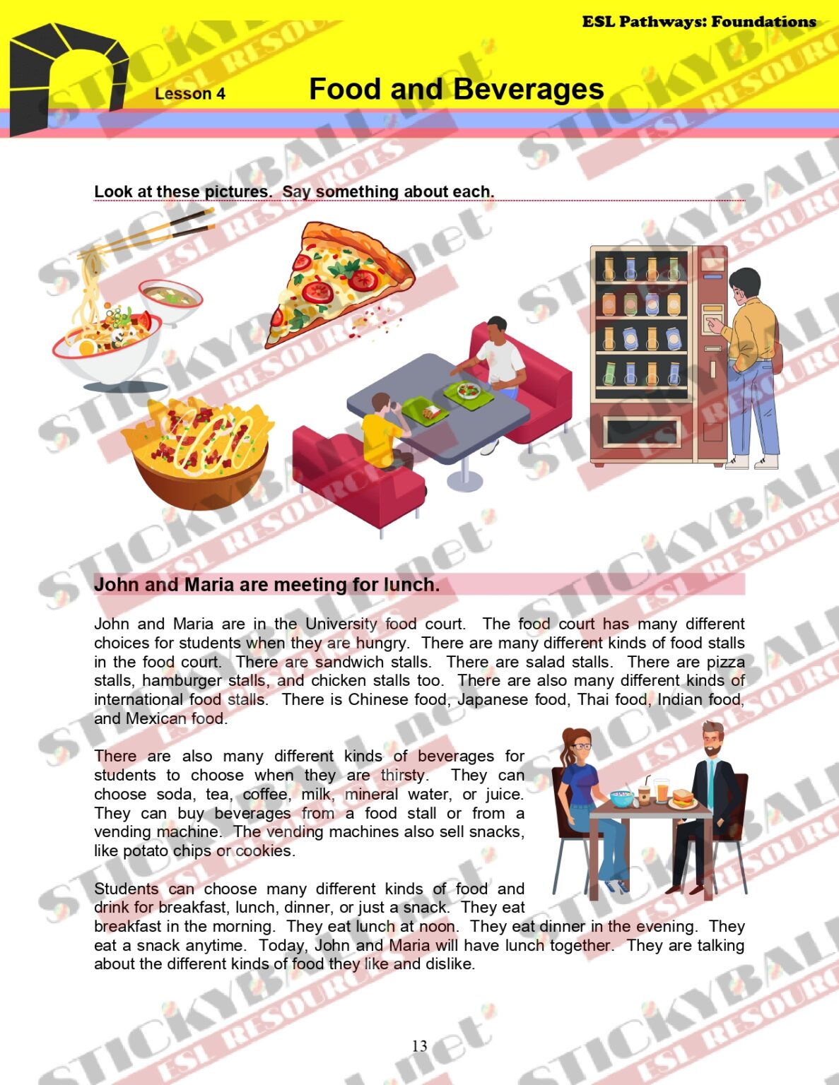ESL Pathways: Book 1 (Foundations) - Stickyball ESL Lessons