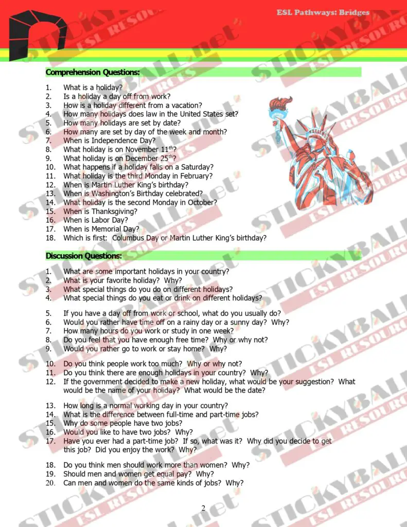Esl Pathways Book 2 Bridges Stickyball Esl Lessons