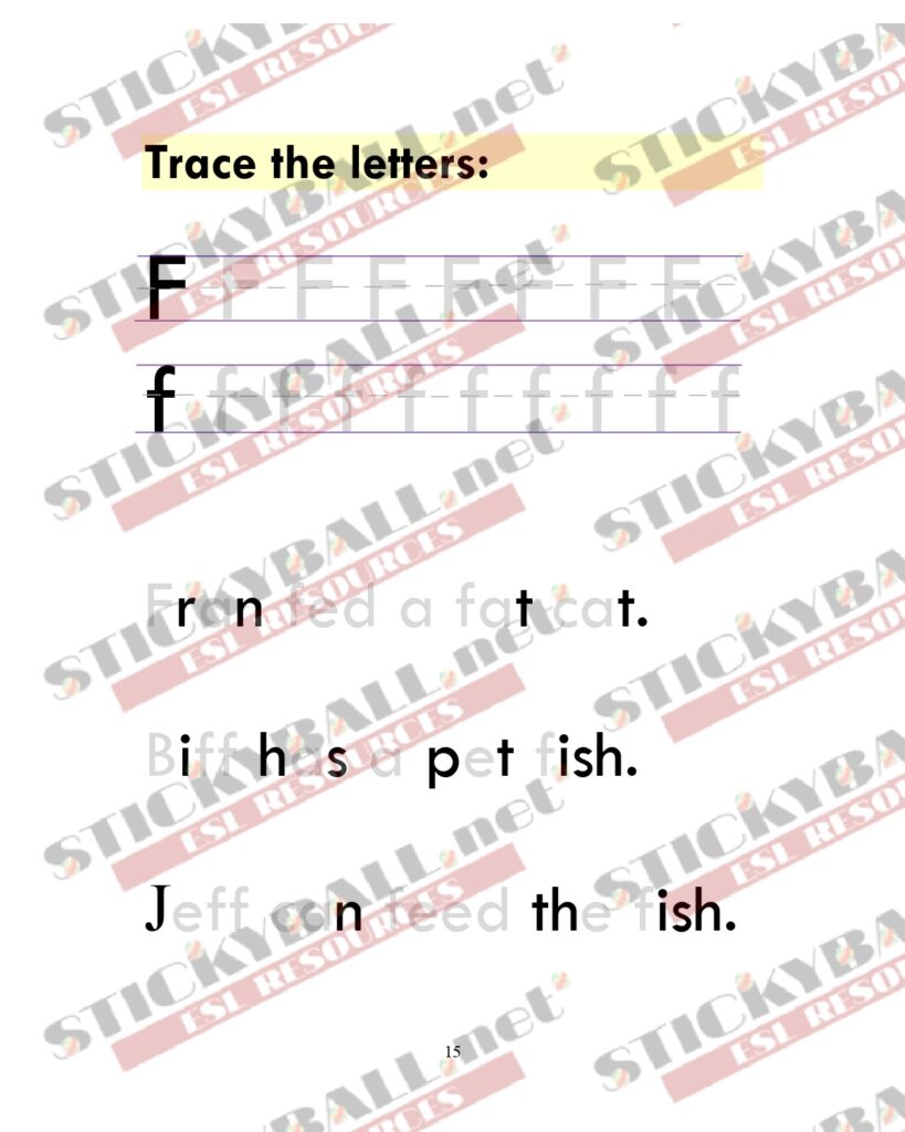 Phonics Monster: Book 1 (The Alphabet) - Stickyball ESL Lessons