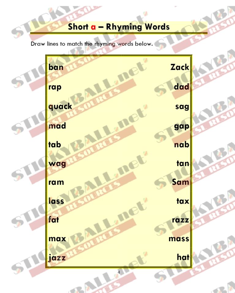 Phonics Monster: Book 2 (Short Vowels) - Stickyball ESL Lessons