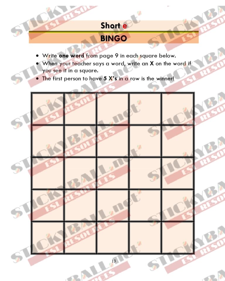 Phonics Monster: Book 2 (Short Vowels) - Stickyball ESL Lessons