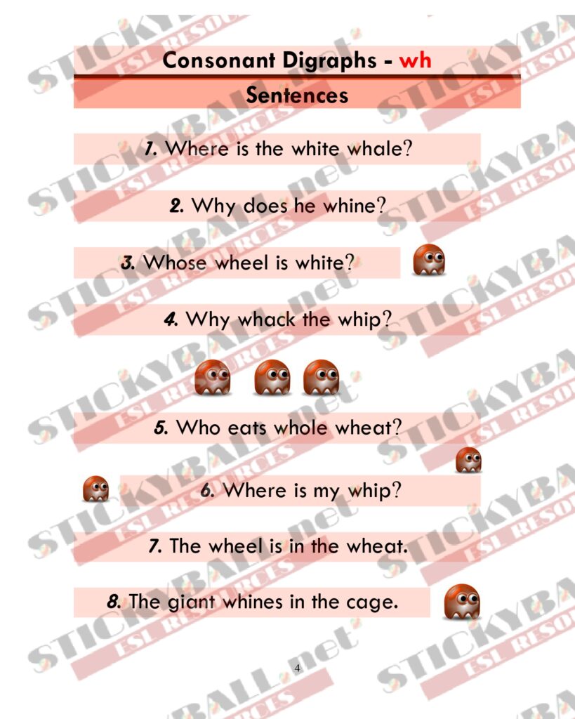 Phonics Monster: Book 4 (Consonant Blends & Digraphs) - Stickyball ESL ...