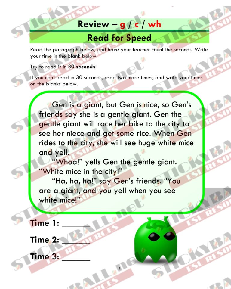 Phonics Monster: Book 4 (Consonant Blends & Digraphs) - Stickyball ESL ...