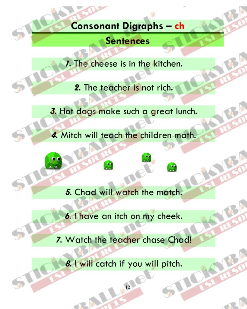 Phonics Monster: Book 4 (Consonant Blends & Digraphs) - Stickyball ESL ...