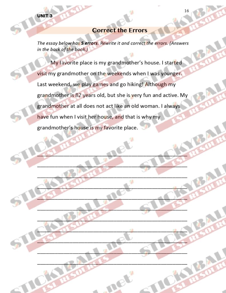 Write Right: Book 1 (Beginner-Level Writing Lessons) - Stickyball ESL ...