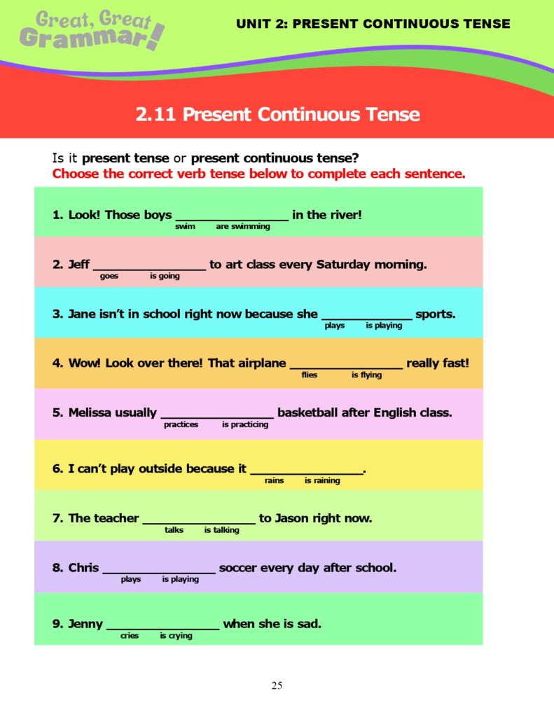 ESL Grammar - Tenses - Stickyball ESL Lessons