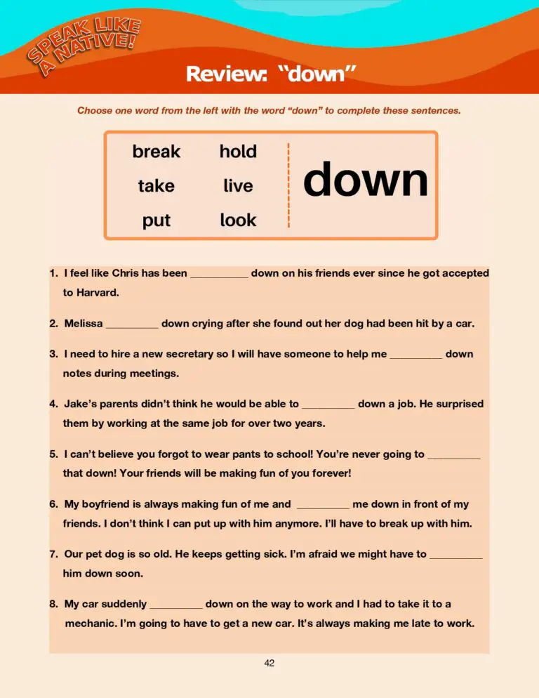 Phrasal Verbs Review: Phrasal Verbs with Phrasal Verbs Review: Phrasal Verbs with