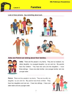 Adult ESL Lessons: Families (Beginner) - Stickyball ESL Lessons